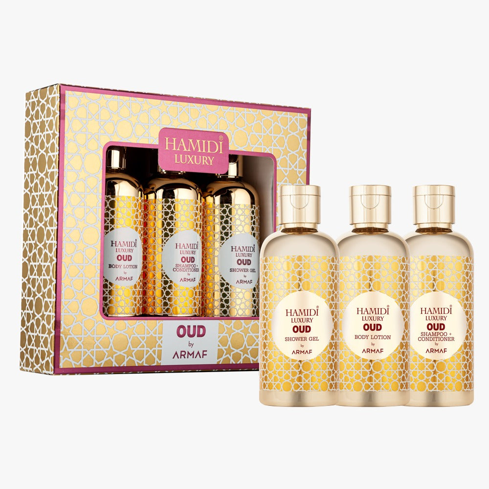 LUXURY OUD GIFT SET 95ML (SHOWER GEL + BODY LOTION + SHAMPOO CONDITION ...